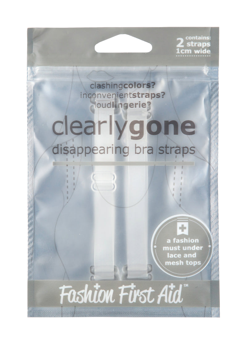 Clearly Gone: invisible clear transparent bra straps - Fashion First Aid