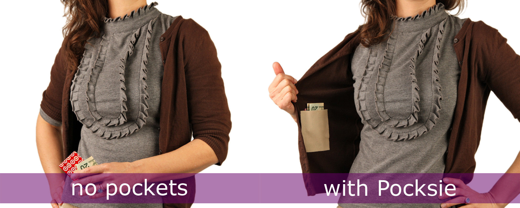 Make a secret pocket anywhere: clothing, boots, bags with Pocksie ...